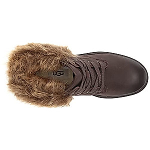 UGG Women's Harrison LACE Tipped Fashion Boot, Stout Leather, 7