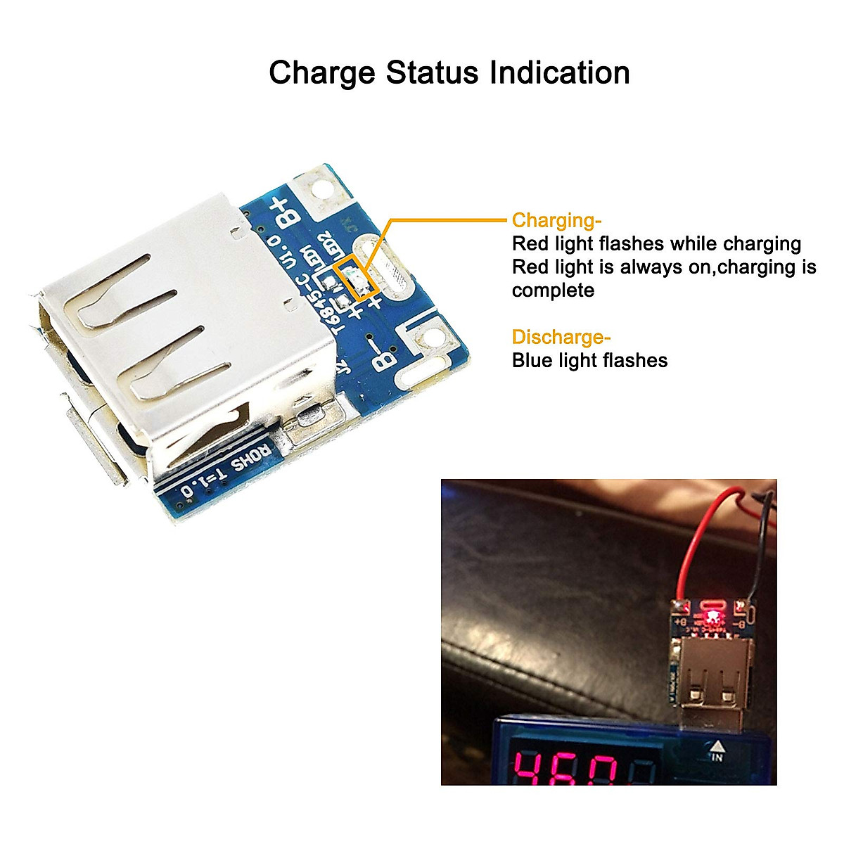 ALAMSCN 12PCS 5V 1A Boost Step Up Power Supply Module Lithium Battery Li-ion Charging Protection Board 134N3P DIY Charger LED Display USB and Micro Port