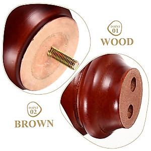 Yardenfun 2pcs Table Legs Desk Legs Furniture Legs Small Table Leg Wood Couch Legs Wooden Sofa Feet Small Furniture Wooden Leg Wooden Dresser Leg Extenders 8 Cm Solid Wood Sofa Legs