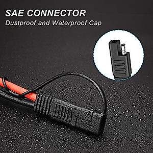 ELECTOP Solar Panel Connector Cable, 10AWG SAE Connector to Male & Female Solar Connectors PV Extension Cable Wire for RV Solar Panel DC Power Battery Charger with SAE Polarity Reverse Adapter