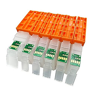 HEMEINY PGI-280XXL CLI-281XXL Empty Refillable Ink Cartridges Compatible with Canon Pixma TS9120 TS8320 TS8220 TS8120 TS8322 TS8222 TS9100 TS8100 TS8200 TS8300 Printer (PGBK BK C M Y PB)