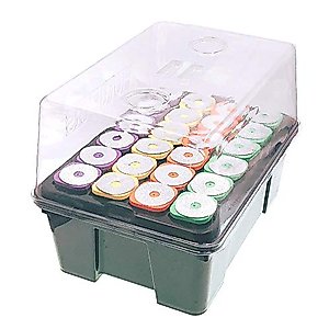 DWC Cloner Rooting Recirculating System 24 Site Cutting Clone and Seeding Root 2 in 1 Deep Water Cloner 24 Site with Clear Humidity Propagation Dome (Black)