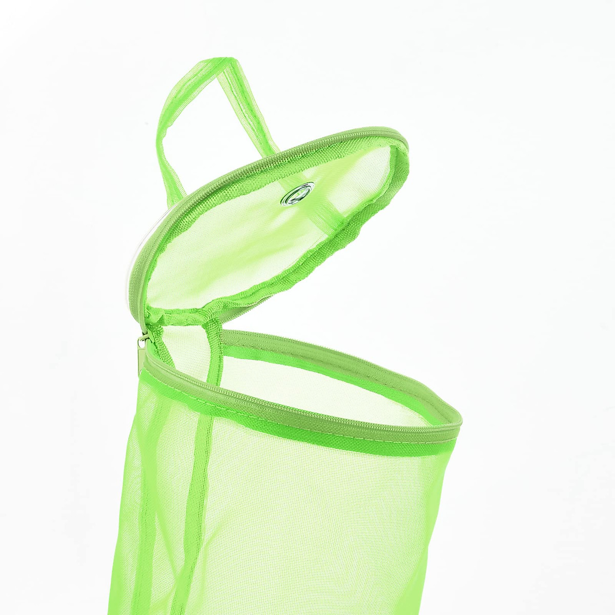 2 Pieces Empty Yarn Storage Bags, Mesh Holder Yarn Storage Organizer, Mini Yarns Drum Knitting Bag for Carry Crochet Hooks Sewing Accessories Storage Tote Bag (Light Green)