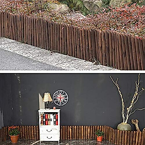 LIXIONG Garden Fence Micro-Landscape Decor Plant Palisades Solid Wood Privacy Screen Animal Barrier Border Restaurants Flower Planting，8 Size (Color : Brown, Size : 120x50cm)