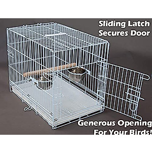 Two Size, Large Travel Vet Collapsable Parrot Bird Carrier Cage