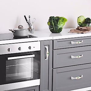 Pull Handle Fence Handle Long Cabinet Handles for Interior, Closet, Drawer, Outdoor, Garage, Colorful Fruit