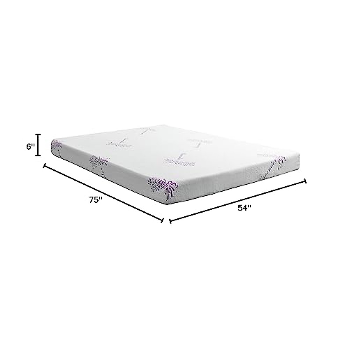 Tulo by Mattress Firm | 6 INCH Memory Foam Lavender Mattress | Pain-REDUCING Pressure Relief | Full Size