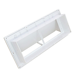X-Haibei RV Range Hood Exhaust Vent Cover, Stove Bathroom Vent Cover Outside Damper for Motorhome Trailer Camper (White)