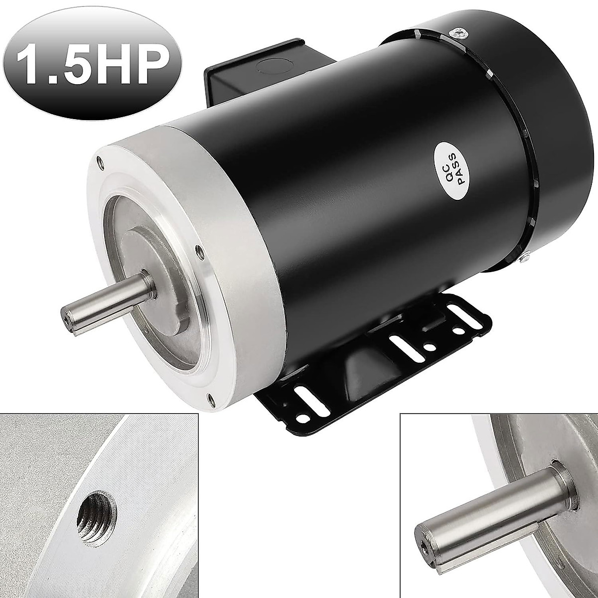 1.5HP Electric Motor 1750 RPM General Purpose Three Phase Motor 5/8" Shaft Diameter 4 Pole 56C TEFC 60HZ 230/460V
