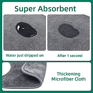 Sink Splash Guard Behind Faucet: LOPNUR Kitchen Faucet Absorbent Mat, Faucet Mat for Kitchen Sink, Microfiber Cloth Faucet Splash Catcher Machine Washable (2 Pack, 17.7''x4.5'')