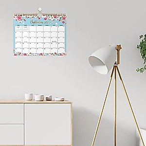 2023-2024 Wall Calendar - 18 Monthly Calendar 2023-2024, February 2023 - June 2024, 11" x 8.5", Twin-Wire Binding + Hanging Hook + Thick Paper + Unruled Blocks with Julian Dates - Floral