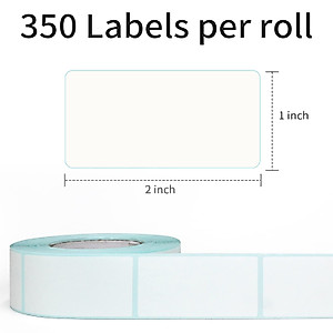 L LIKED 350 Stickers Dissolvable Food Labels 1x2 inch for Containers 350 Labels Per Roll