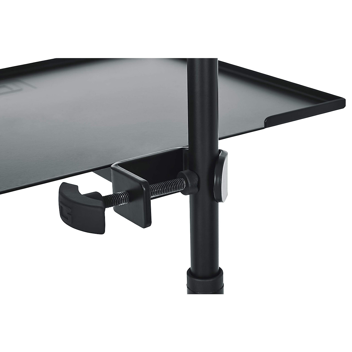 Gator FrameworksCases Microphone Stand Clamp-On Utility Shelf 15" x 11" Surface Area with 10 Pound Weight Capacity, Black, 11" x 15" (GFW-SHELF1115)