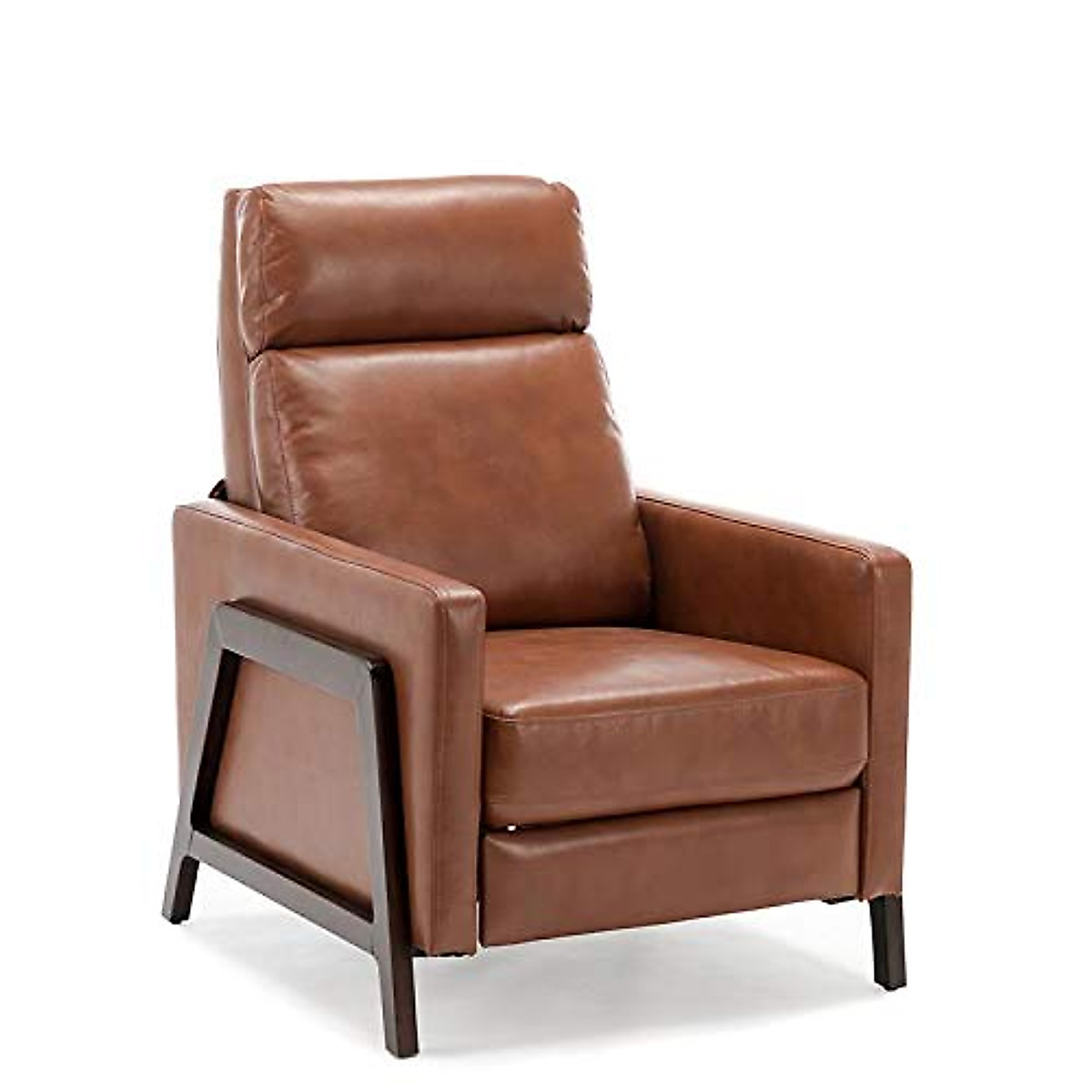 Comfort Pointe Maxton Caramel Push Back Faux Leather Recliner