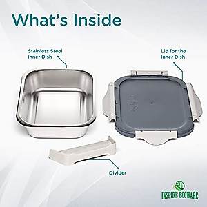 Inspire Ecoware Heatsbox Inner Dish | Stainless Steel Lunch Box | Insulated Food Container | Insulated Lunch Container | Metal Lunch Box