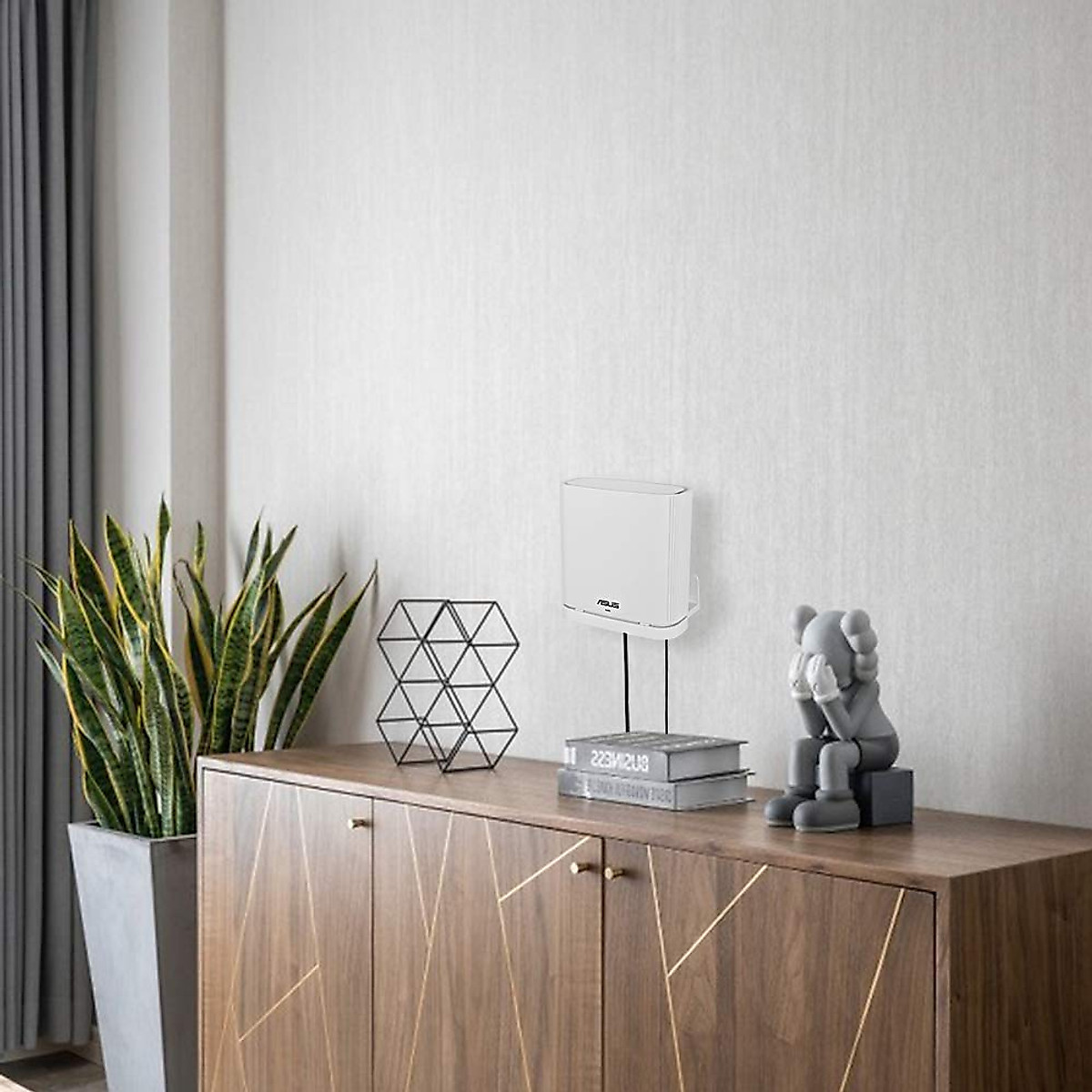 Koroao Wall Mount Holder for ASUS ZenWiFi AX Whole-Home Tri-Band Mesh WiFi 6 System (XT8)(CT8)(XT9) AC300, Wall Bracket Hanger Stand with Holder Compatible with ASUS ZenWiFi AX WiFi 6 (1-Pack, White)