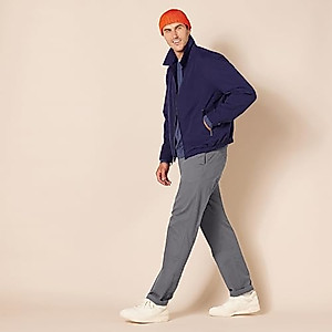 Amazon Essentials Men's Slim-Fit Wrinkle-Resistant Flat-Front Chino Pant, Charcoal, 34W x 30L