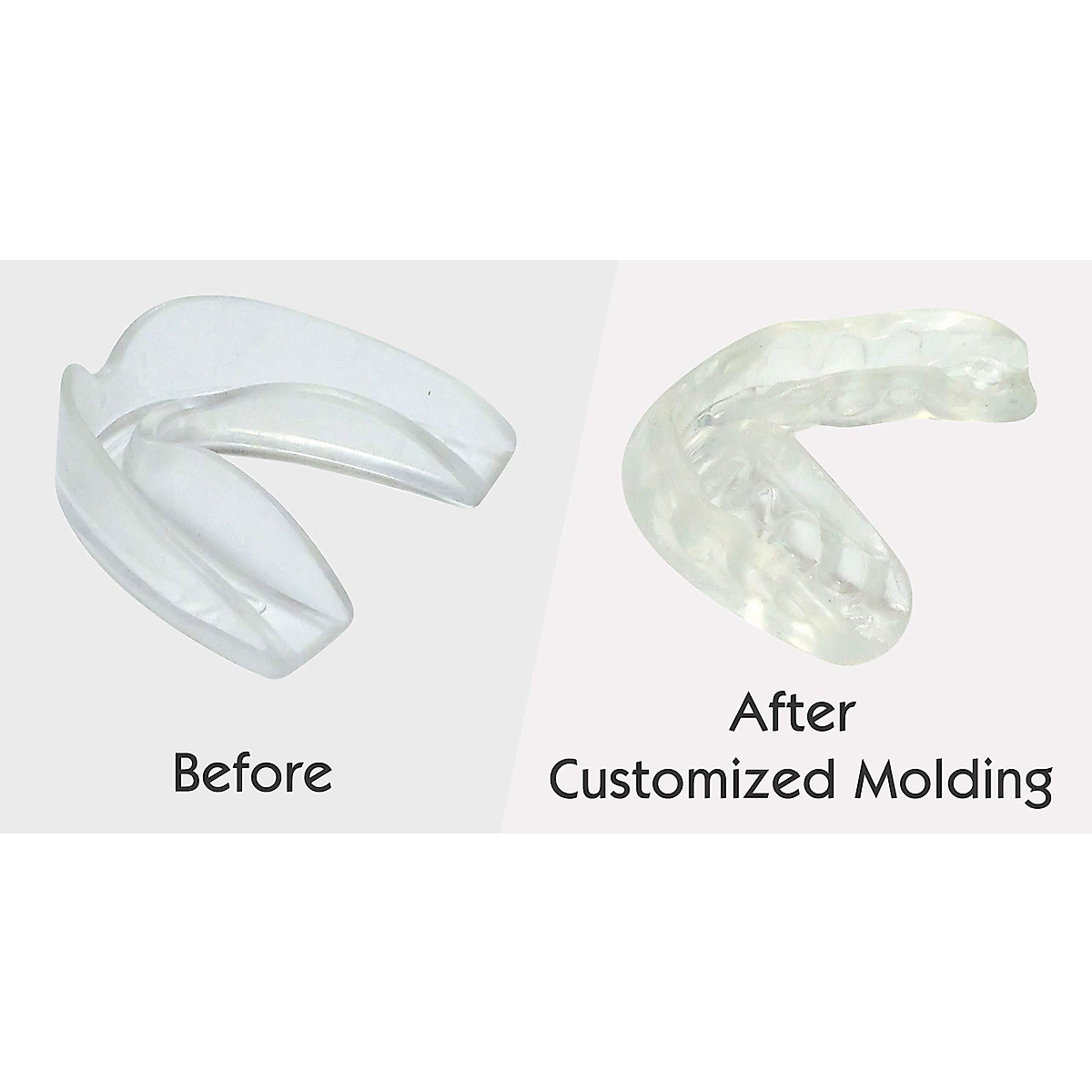 Professional Mouth Guard for Grinding Teeth - 6 Customizable Dental Guards - 2 Sizes, USA Made, BPA Free, Eliminate Bruxism, Teeth Clenching, Also for Sports & Teeth Whitening