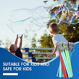 Meooeck Giant Bubble Wands Big Bubble Maker for Outdoor Bubble Toys for Adults Boys Girls Birthday Party Favors Lawn Park Beach Summer Birthday Party Favors Outdoor Activities(16 Pcs)