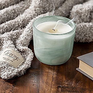Restore Silver Sage Leaf Scented Amber Citrus 7 Ounce Glass Soy Giving Candle