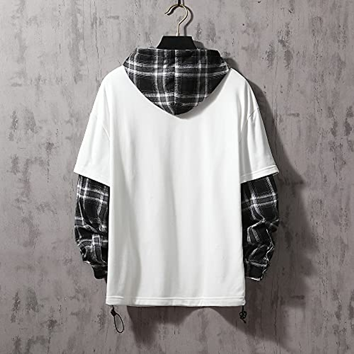 GURUNVANI Japan Style Patchwork Hoodies Men Characters Streetwear Hoodie Men Sweatshirt Medium