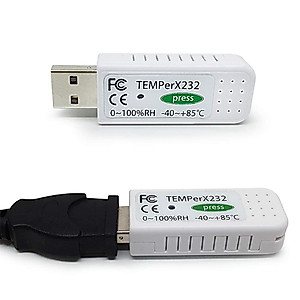 PCsensor USB Temperature Humidity Meter Monitor Indoor Outdoor Thermometer Humidity Automatic Induction Measure Recorders Data Acquisition Loggers Ambient Humidity Storage Long-Range (TEMPerX232)