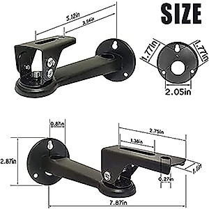 2-Be-Best Mini Projector Wall Mount Angle Adjustable Projector Mount Length 7.87 in / 20 cm Thread 1/4" M4 M6 Rotation 360° as Projectors CCTV DVR Cameras Camcorder Mount for Office School Home Black