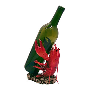 Lobster Wine Bottle Holder, Nautical Décor, Freestanding Tabletop Decoration, 7.5 Inches