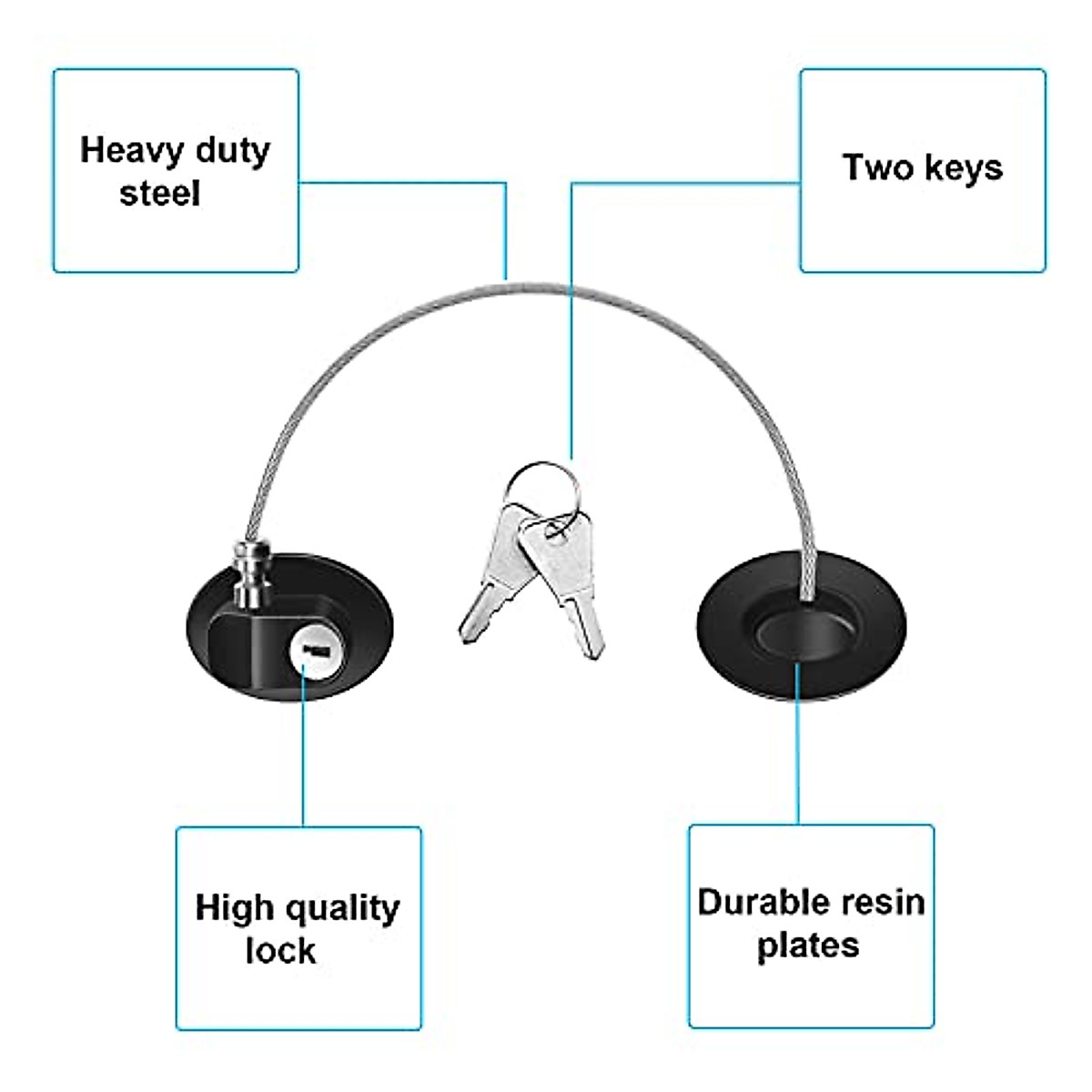 4 Pack Refrigerator Lock Cabinet Locks with Keys Adhesive Freezer Door Fridge Drawer Lock for Child Safety and Privacy, No Drilling(Black)