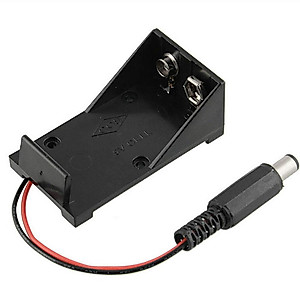 Gump's grocery 2PCS 9V Battery Holder Box Case Wire Plug 5.5 * 2.1mm for Arduino UNO R3