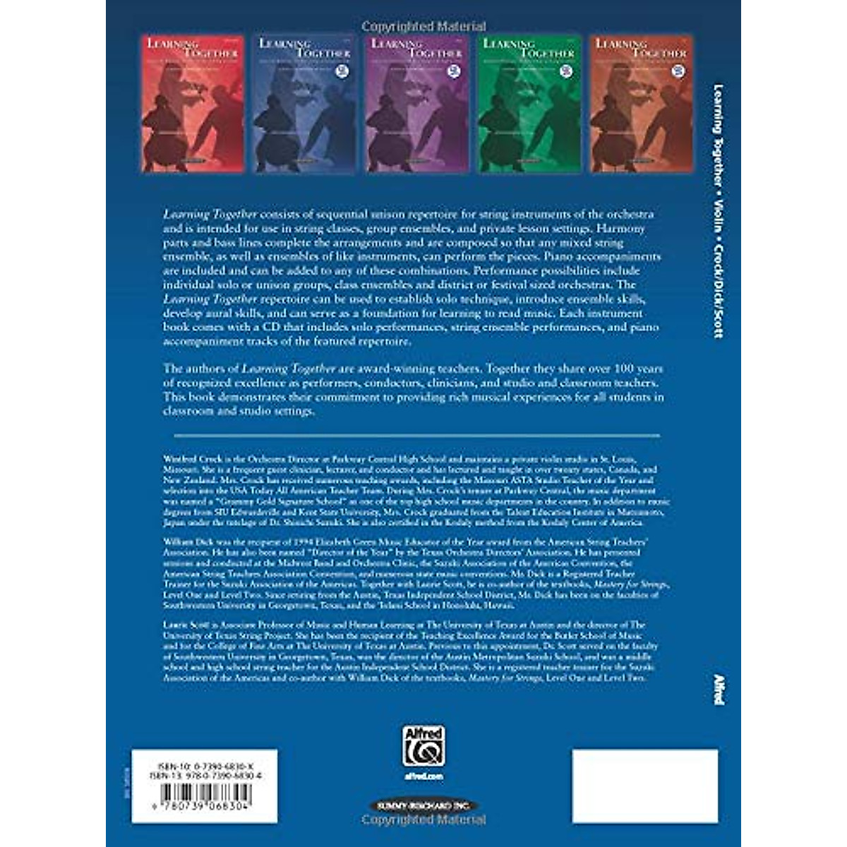 Learning Together: Sequential Repertoire for Solo Strings or String Ensemble (Violin), Book & Online Audio