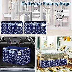 FabSpace Moving Bags, Extra Large Moving Supplies, Heavy Duty Storage Bags, Packing Bags with Reinforced Zippers & Handles, Collapsible Packing Boxes, Storage Totes for Moving, Packing, 125L, 8 Packs