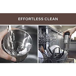 Herb Grinder-Wirsh Electric Spice Grinder with 5.3oz. Stainless Steel Removable Bowl,Coffee Grinder with 200W Motor for Herbs,Spices,Coffee Beans,Nuts,Grains, One Press Operation with Pollen Catcher