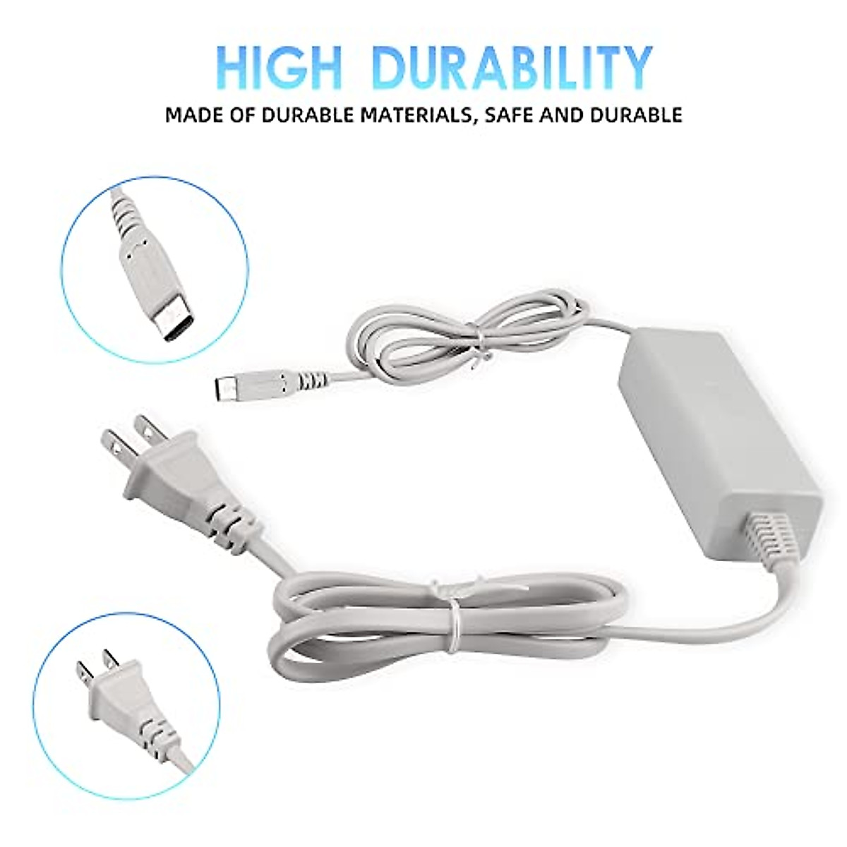 Xahpower Charger for Wii U Gamepad AC Power Adapter Charger for Nintendo Wii U Gamepad Remote Controller