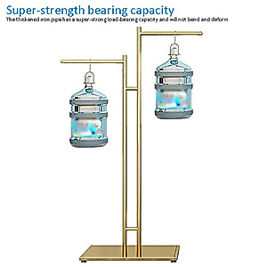 Gold Metal Pipe Clothing Rack,2 Rods Clothes Rack Garment Rack,heavy Duty Clothing Rack For Hanging Clothes,free-standing Close Organizer,clothing Store Display Stand(130x70cm(51x28inch), Gold A)