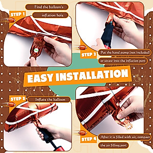 Wiwiqing 40 Inch Football Birthday Balloon, Number 1, Polyester Film, Unisex, for Sport Themed Parties