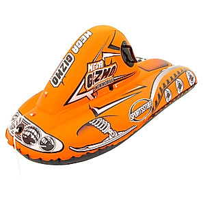 SportsStuff Mega Gizmo Adult Inflatable Snow Tube Sled , Black
