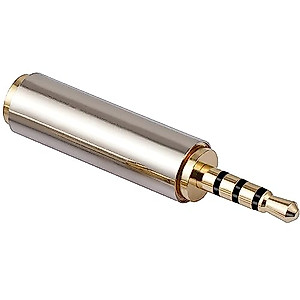 JacobsParts 2.5mm Male to 3.5mm Female Stereo Audio Headphone Jack Adapter Converter, Gold Plated