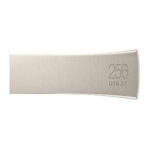 SAMSUNG BAR Plus 256GB - 400MB/s USB 3.1 Flash Drive Champagne Silver (MUF-256BE3/AM)