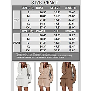 Ekouaer Womens, Long Sleeve Pajamas Set, Waffle Knit Tops and Shorts, Sleepwear, Loungewear, Casual Tracksuit, A-white, Large