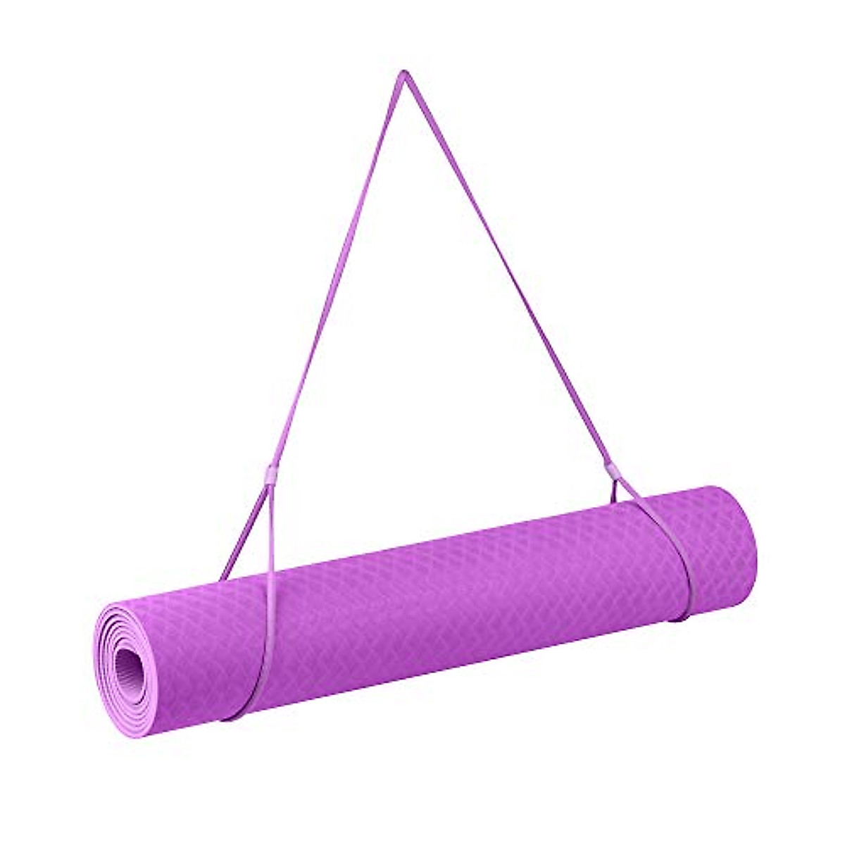 Life Energy 4mm TPE EkoSmart Yoga Mat - Yoga Repeat, Purple