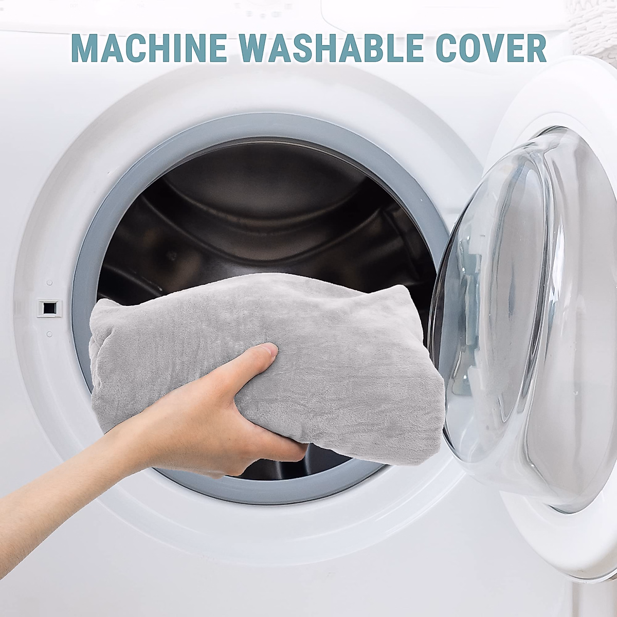 Bed Wedge Pillow with Memory Foam Top for Sleeping, 8 Inch Elevated Support Triangle Pillow for Reading and Rest, Bed Pillow for Legs and Back Support with Washable Cover