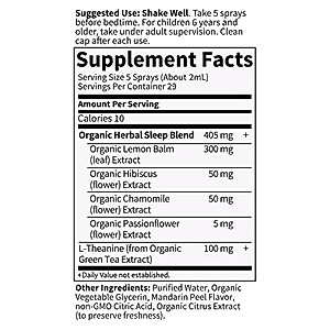 Garden of Life mykind Organics Sleep Well R&R Spray (58 mL) Liquid - Relax & Rest, Green Tea Extract L-Theanine, Chamomile, Lemon Balm - Non-GMO Vegan & Gluten Free Herbal Supplements, 2 Fl Oz