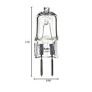 Sunlite 40621-SU Halogen 35 Watt Single Ended T3.5 Light Bulb, 315 Lumen, 120 Volt, GY6.35 (Bi-Pin) Base, Clear, 2000 Hour Life Span, 3200K Warm White 12 Pack