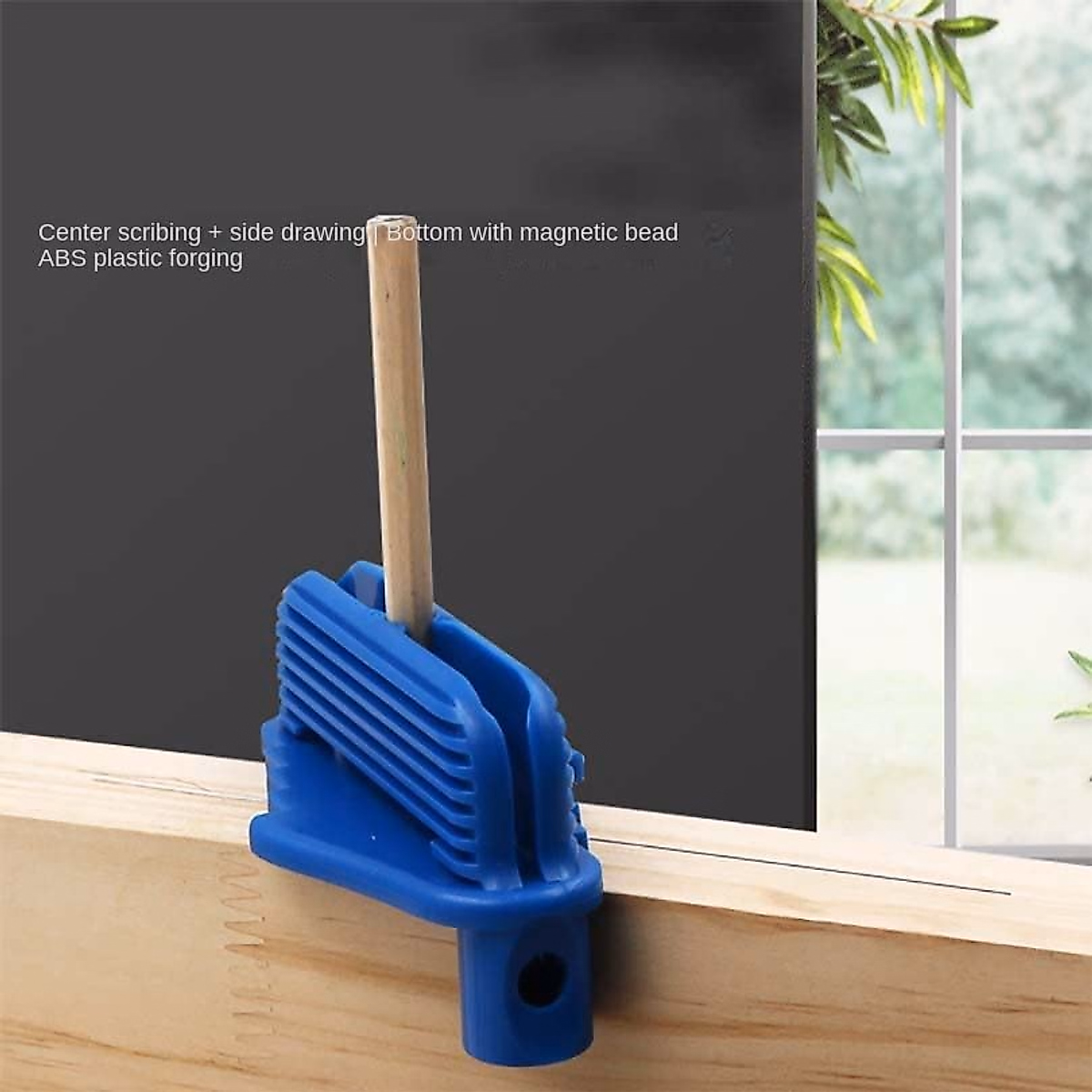 CLAHJQX 2Pcs Center Scriber Line Scriber Woodworking Marking Offset Marking Tool Center Mark Finder Tool Wood Scribe Marking Gauge Fits Standard Wooden Pencils