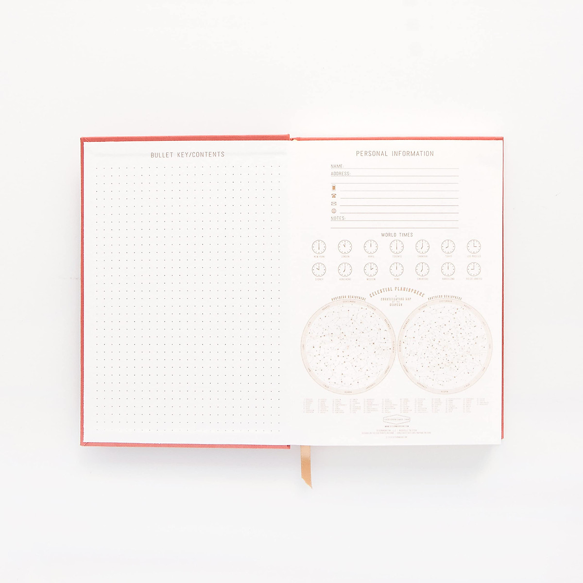 DesignWorks Ink Suede Cloth Hardcover Journal Notebook with Lined Pages, Ribbon Bookmark, and Storage Pocket for Work, Writing, Journaling - Terracotta Journal with Gold Radiant Rays Design 5.75" x 8.125"