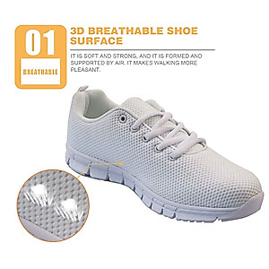 Mumeson Women Floral Skull Print Low Top Lightweight Running Shoes Air Mesh Girls Go Easy Walking Comfy Sneakers US7