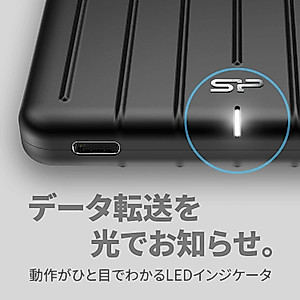 Silicone Power B75pro External SSD 2TB USB 3.1 Gen2 Type-C High Speed Transfer Read: 520MB/s Shockproof PS4 Operation Confirmed