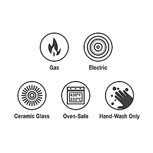 Prisma 7 Qt Enameled Cast Iron Covered Square Dutch Oven (White)