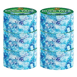 Duck Tape Brand 242736 Duck Printed Duct Tape, 6 Rolls, Starry Galaxy